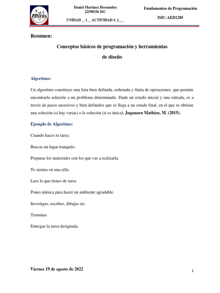 Resumen Conceptos de Programacion | PDF | Algoritmos | Programación de computadoras