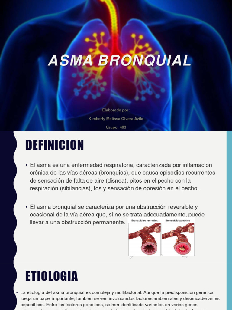Asma Bronquial: Síntomas y Tratamiento | PDF | Asma | Medicina CLINICA