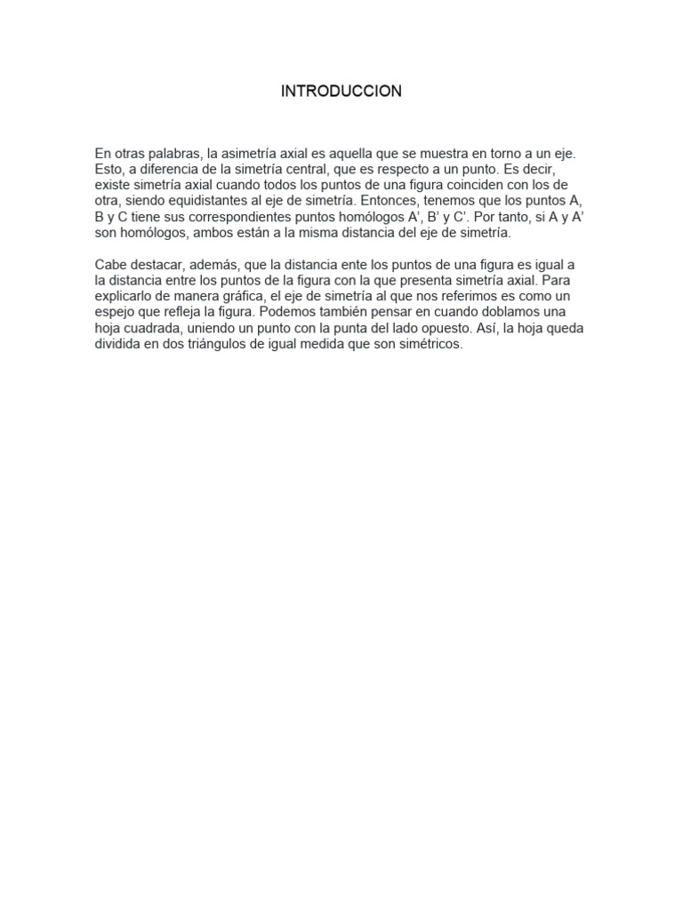 Simetría Axial Explicada | PDF | Ciencia y matemáticas