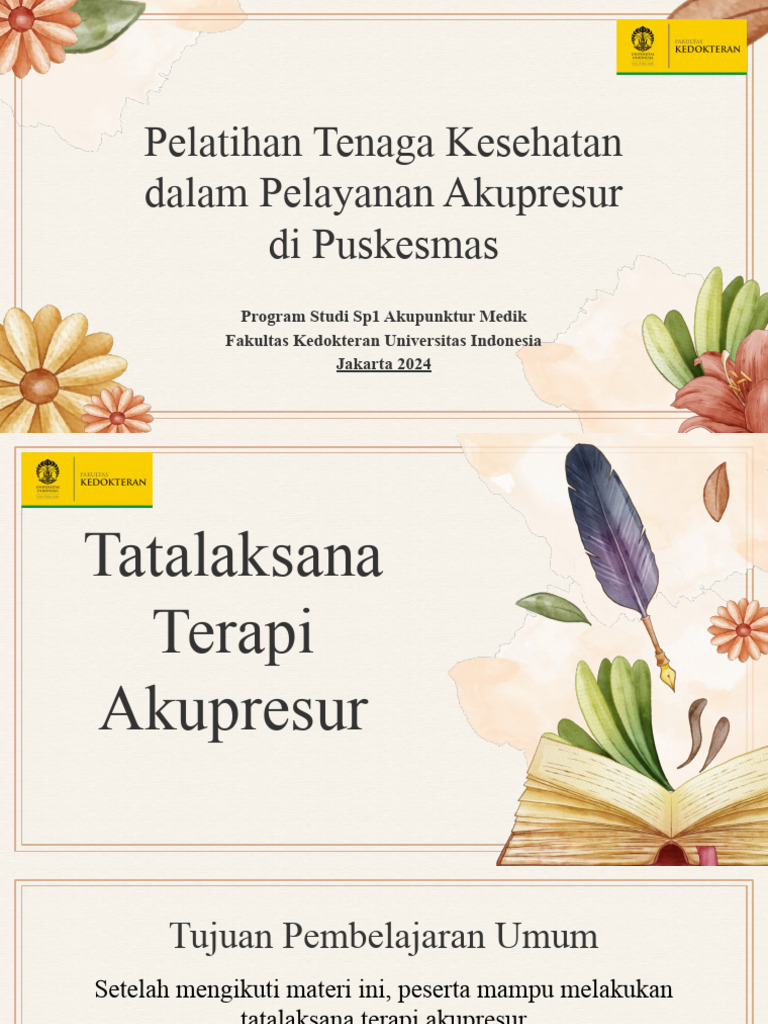 Pelatihan Akupresur untuk Tenaga Kesehatan | PDF | Kesehatan Holistik
