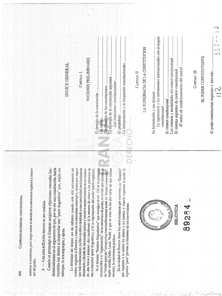 Compedio Bidart Indice | PDF