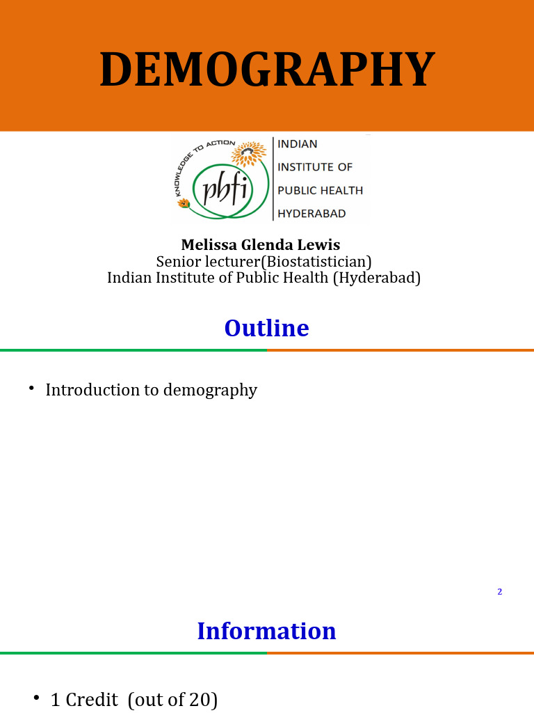 Demography PGDPHM | PDF | Demography | Census