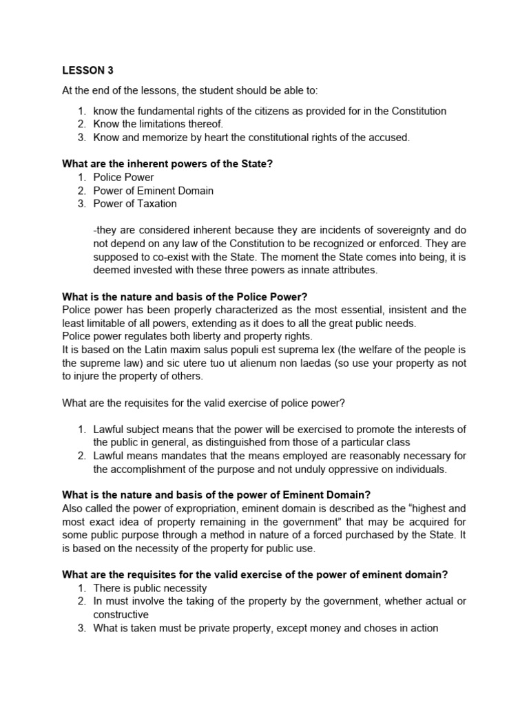 Lesson 3 Rights of The Accused | PDF | Search Warrant | Search And Seizure