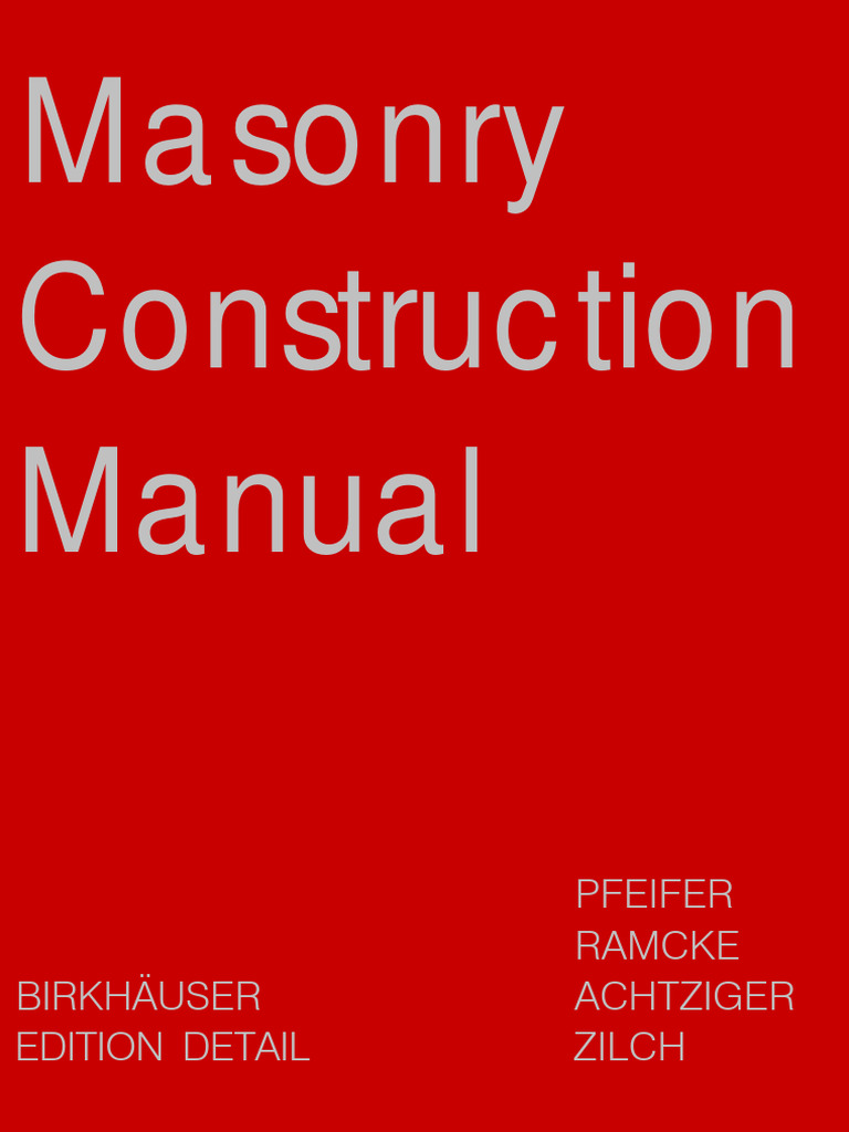 Masonry Construction Manual - C | PDF | Brick | Babylon