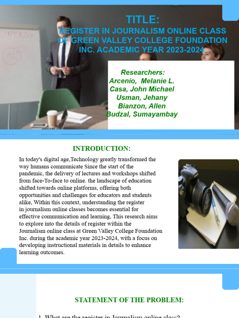 Register in Journalism Online Class | PDF | Educational Technology ...