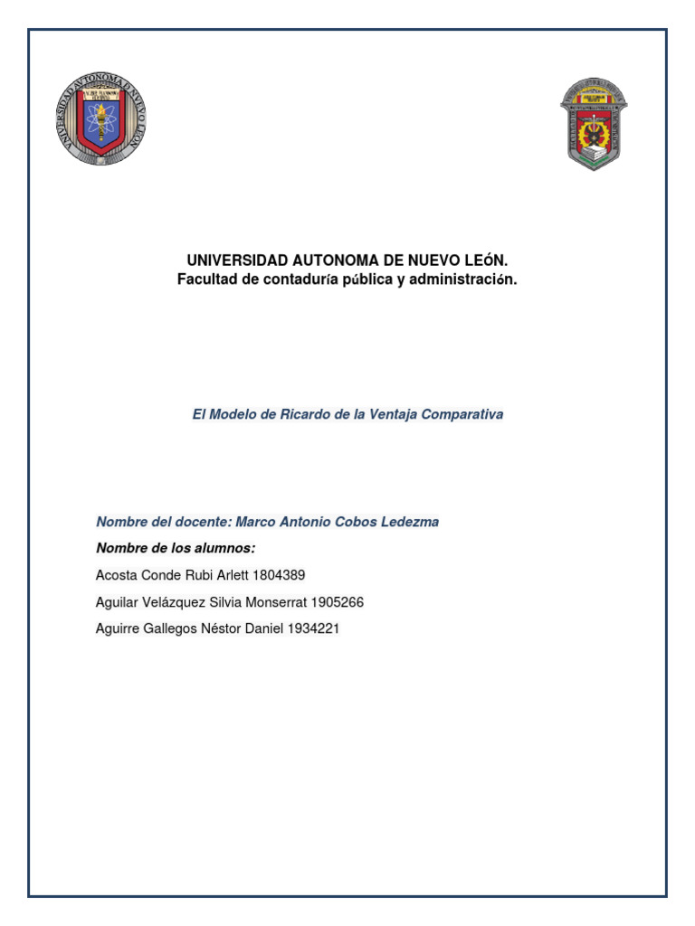 Evidencia1 E1 | PDF | Ventaja comparativa | El comercio internacional