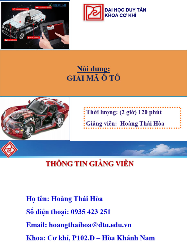 AET 101 - Nhap Mon Cong Nghe Ky Thuat O To - 2022S - Lecture Slides - 5 | PDF