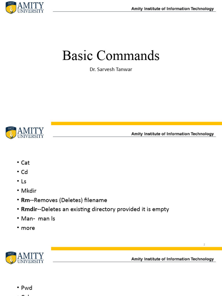 Basic Commands | Download Free PDF | System Software | Computer Data