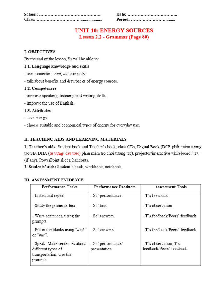 UNIT 10 - LESSON 2 - PART 2 - Grammar | PDF | Learning | Human ...