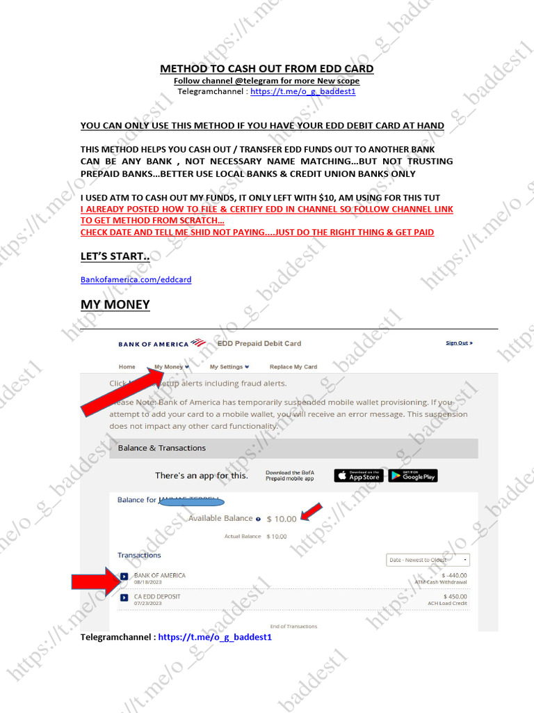 Edd Card Cashout Method@baddestupdate | PDF | Banks | Financial Technology