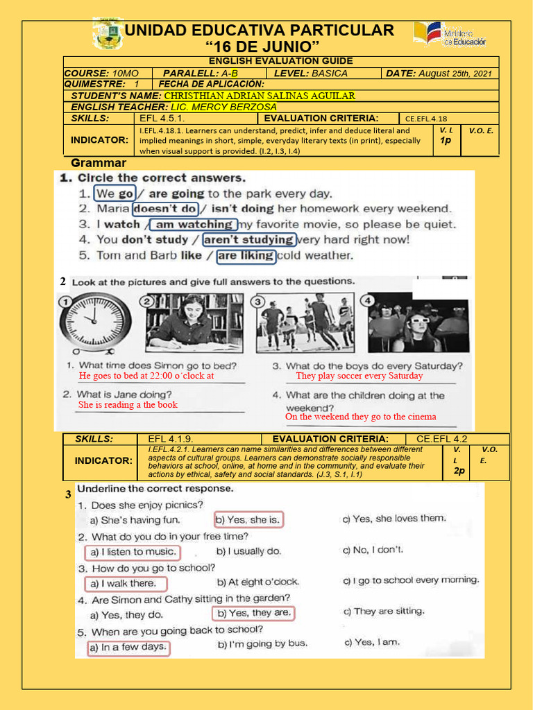 GUIA DE ESTUDIO DE INGLES WORD | PDF | Information | Learning