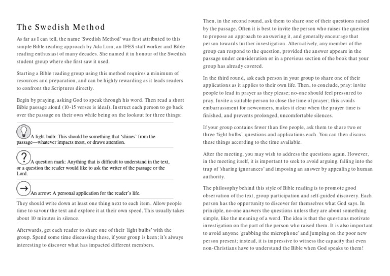The Swedish Method | Download Free PDF | Prayer | Bible