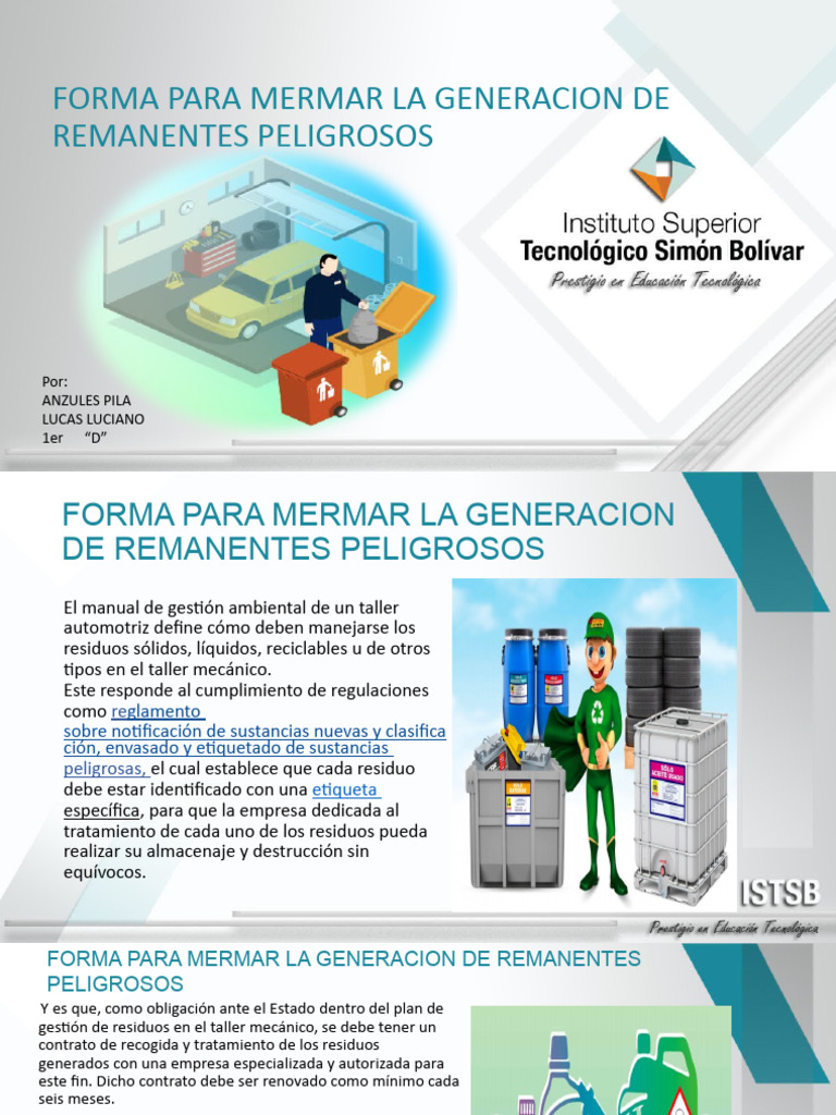 ANZULES LUCAS-FORMA DE MERMAR LA GENERACION DE REMANENTES PELIGROSO ...