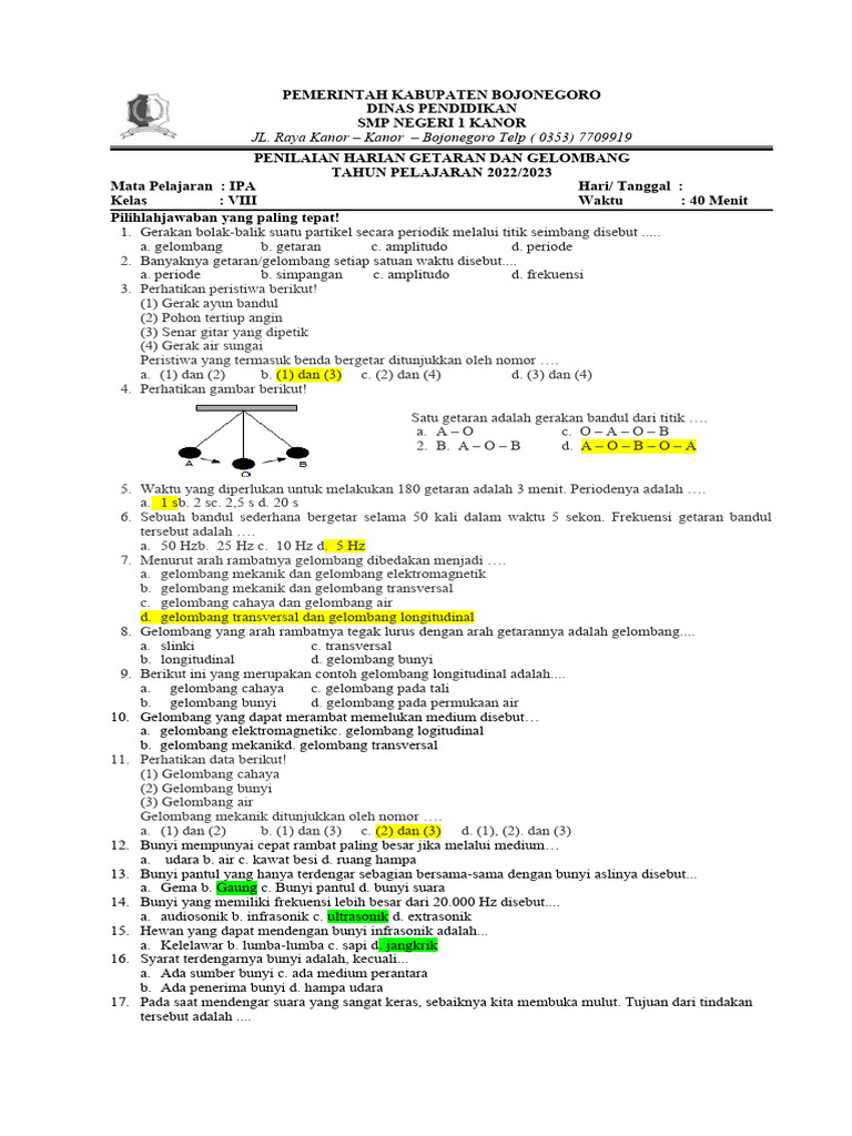 PH Getaran Dan Gelombang | PDF