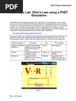 Experiment 6 - Ohms Law - Using PhET Simulation | PDF | Voltage ...