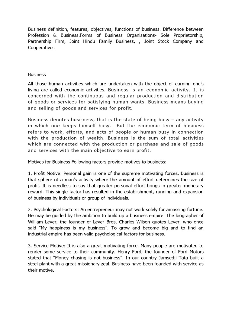 BM Notes - Part I | PDF | Business | Employment