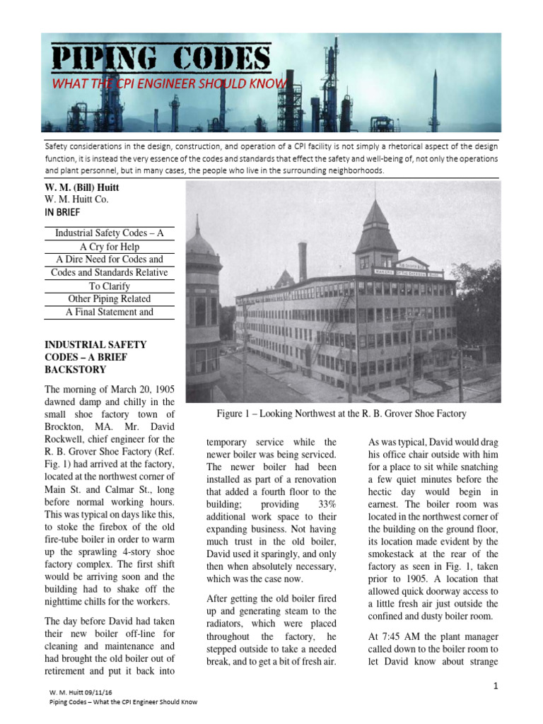 Piping Codes - What The CPI Engineer Should Know | PDF | Industrial ...