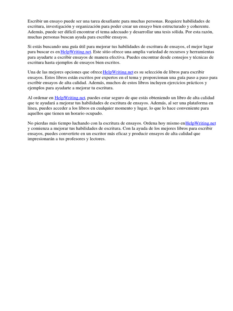 El Mejor Libro Para Escribir Ensayos Pdf Scribd Websites