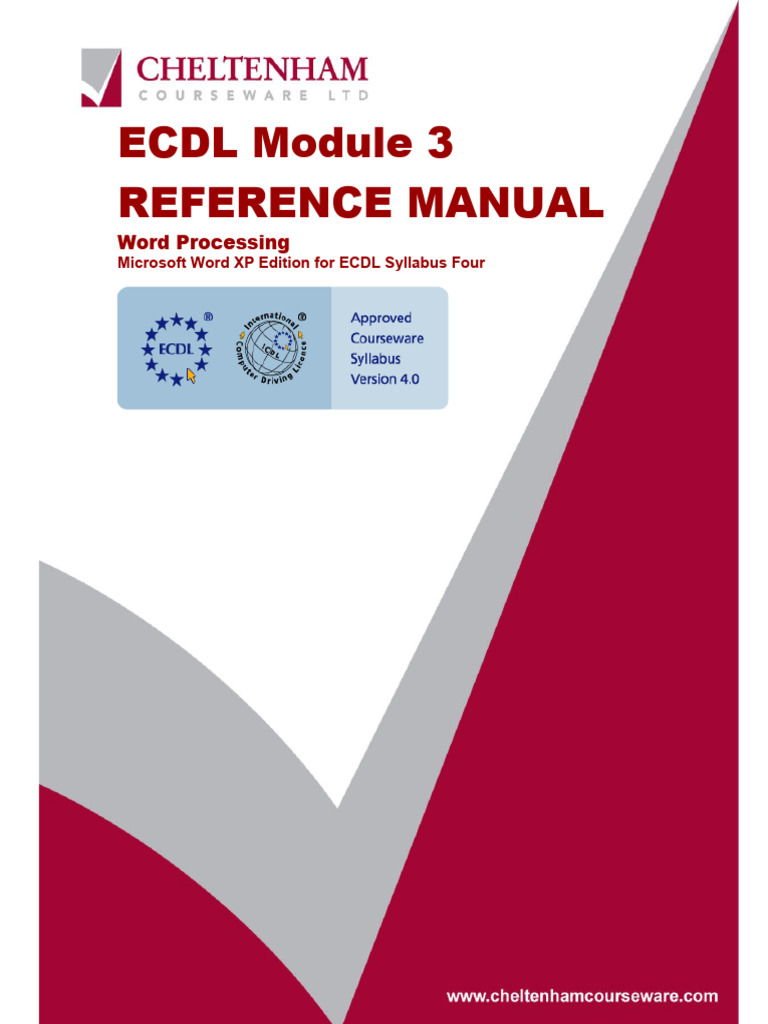 Ecdl Mod3 | PDF | Microsoft Word | Computer File