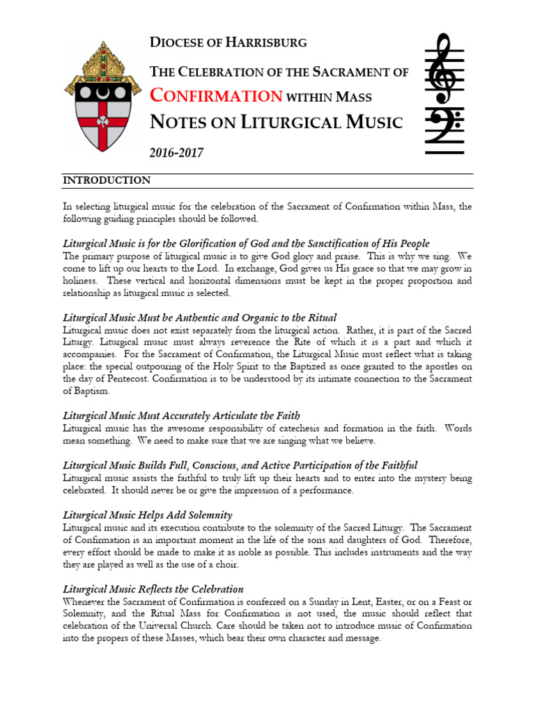 8 Confirmation - Music Notes | PDF | Confirmation | Mass (Liturgy)