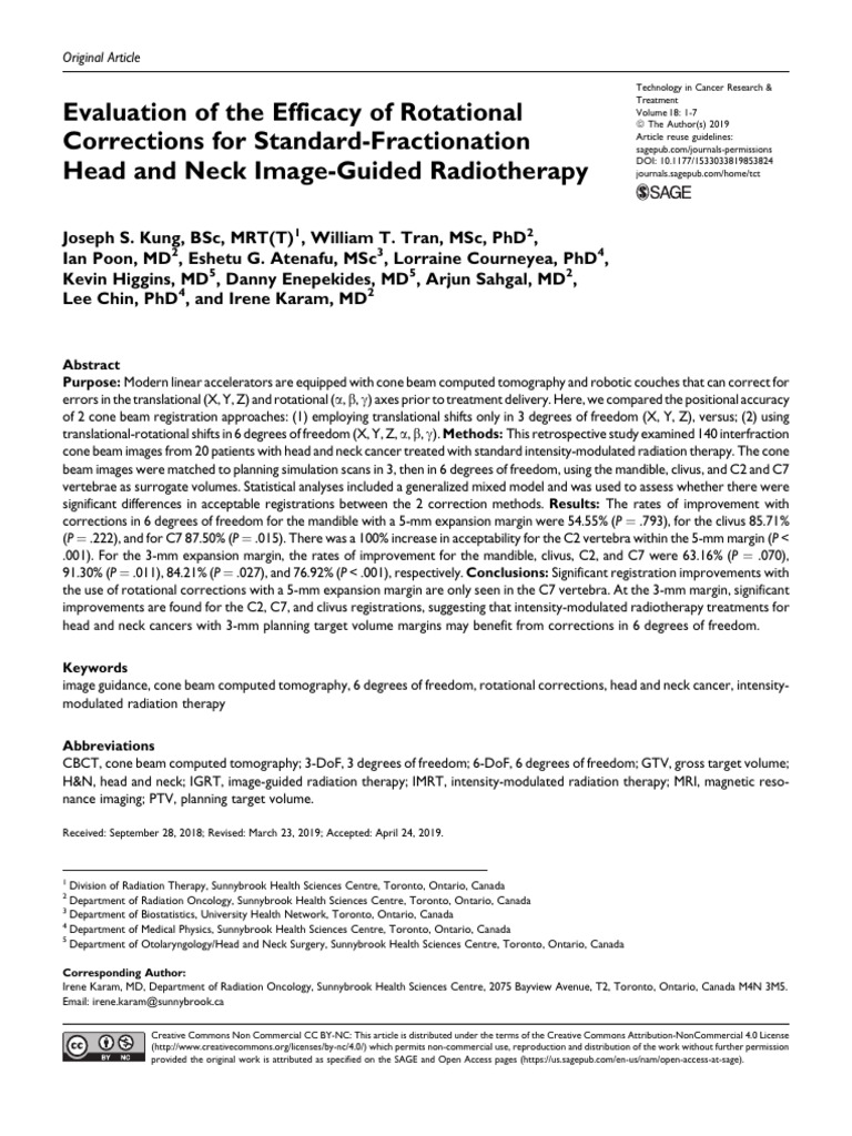 Evaluation of The Efficacy of Rotational Corrections For Standard ...