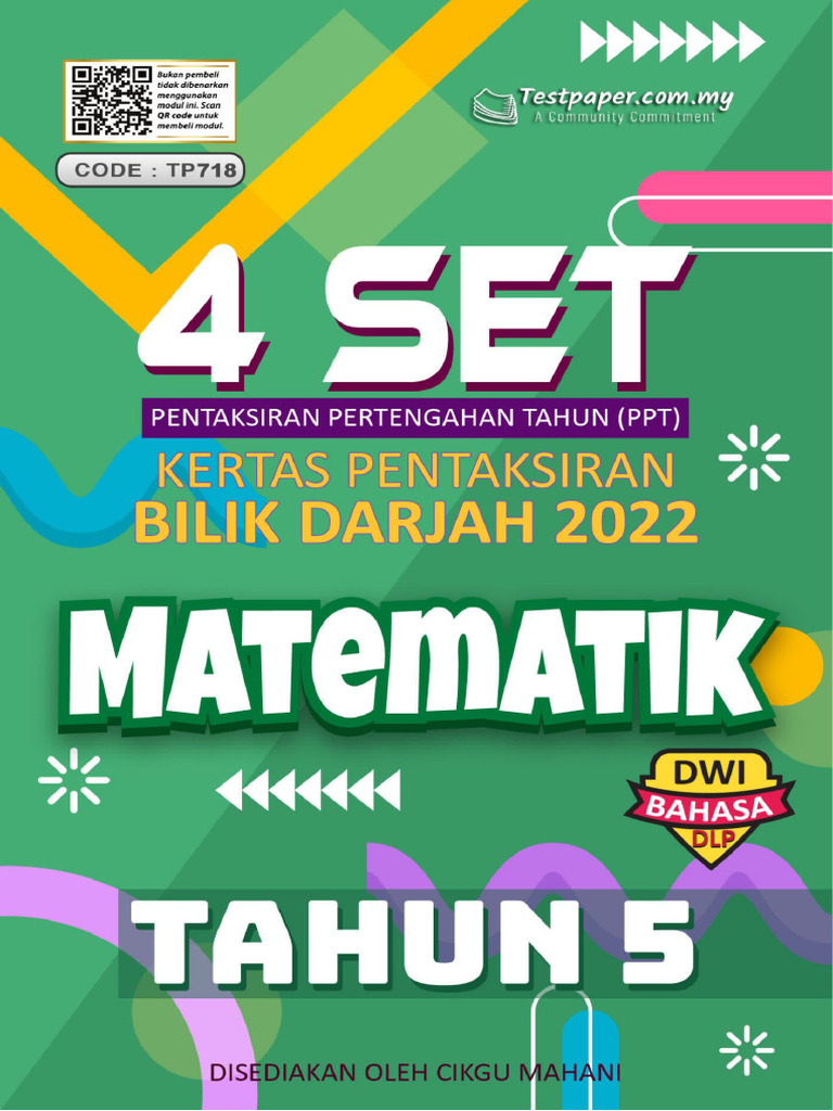 4 SET KERTAS SOALAN MATEMATIK PPT 2022 - TAHUN 5 01a | PDF