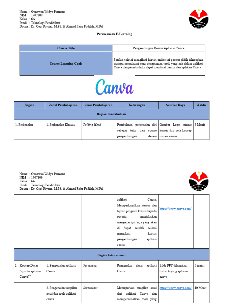 Gunawan Widya Permana - E-Learning | PDF