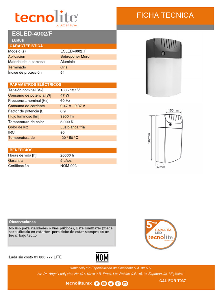 Esled-4002 F Datasheet | PDF | Tecnología e ingeniería