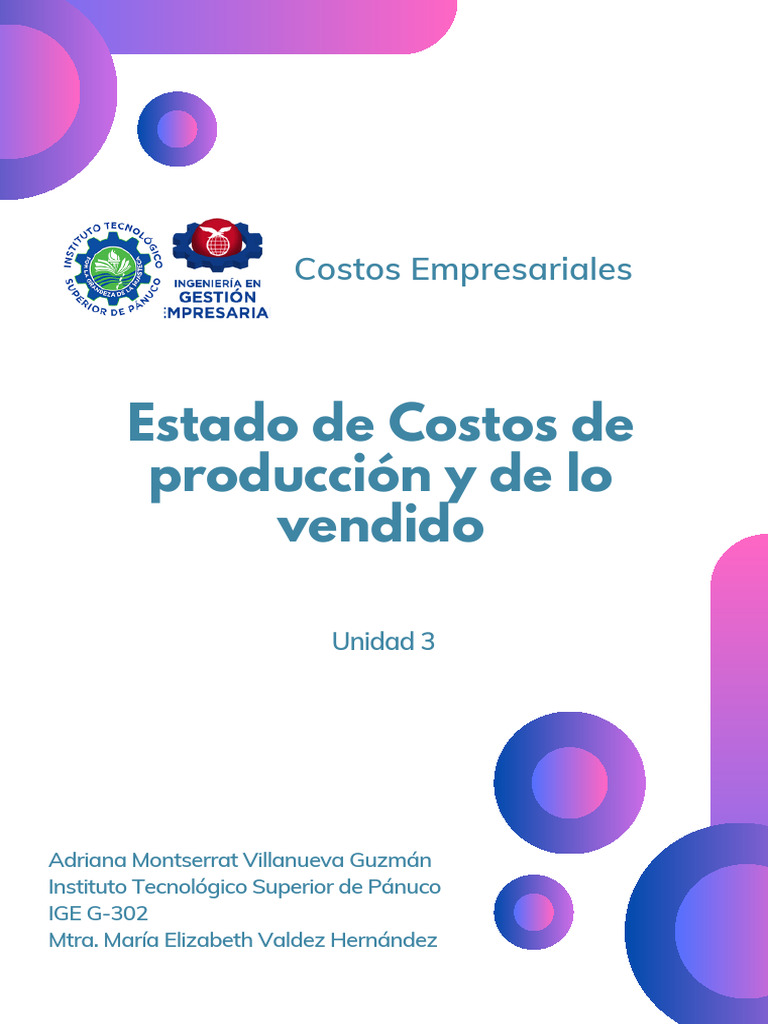 Estado de Costos de Producción de Lo Vendido | PDF | Business | Costo