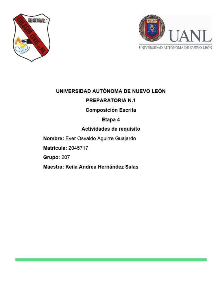 Composición Escrita: Autoevaluación | PDF