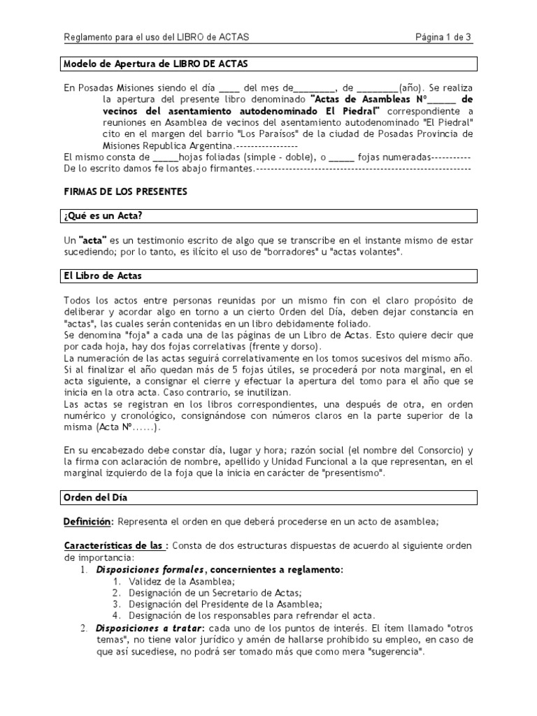 Libro de Actas | PDF | Gobierno