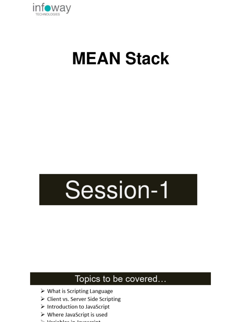 mean stack | PDF | Document Object Model | Java Script