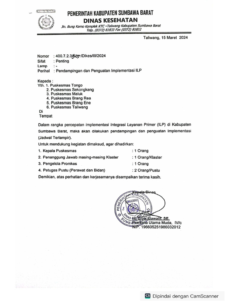 Undangan Pendampingan dan Penguatan ILP-1 | PDF