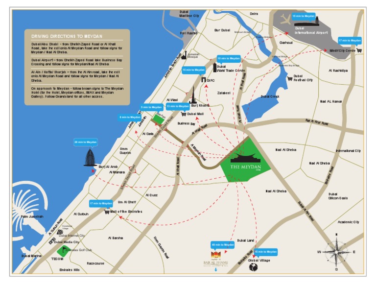 Meydan Dubai Location and Directions Map | PDF | Business