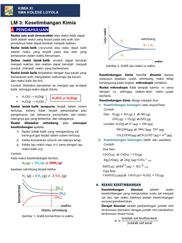 Kesetimbangan dan Disosiasi Kimia | PDF | Sains & Matematika