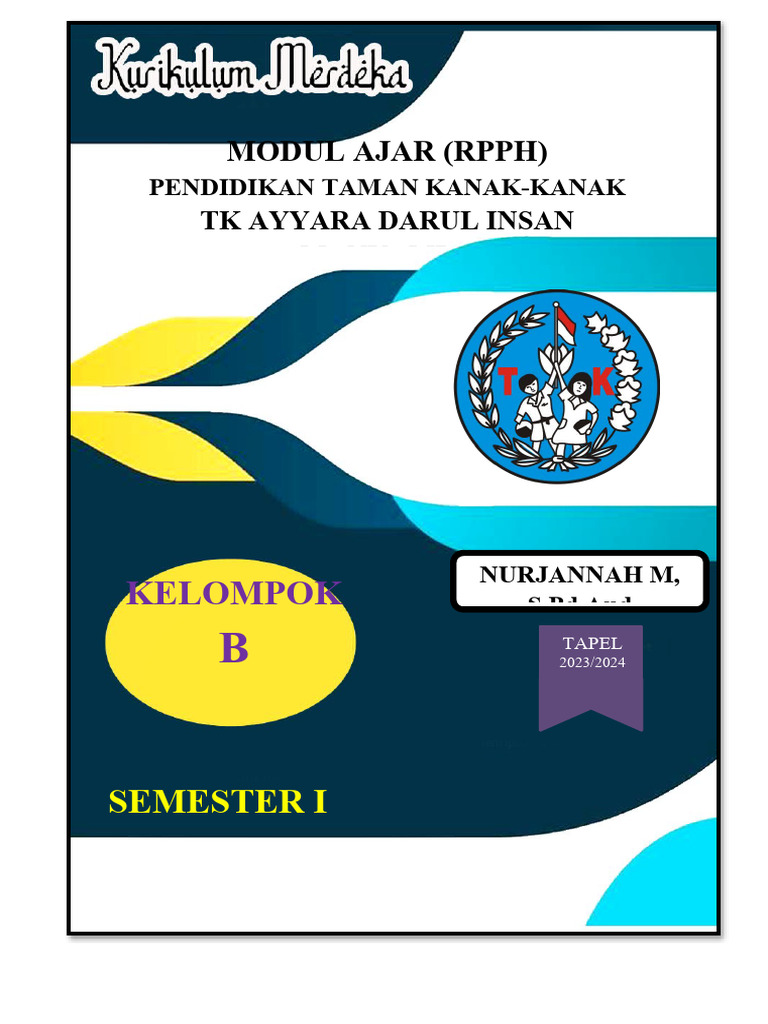 Modul Ajar TK A: Pancasila Semester 1 | PDF