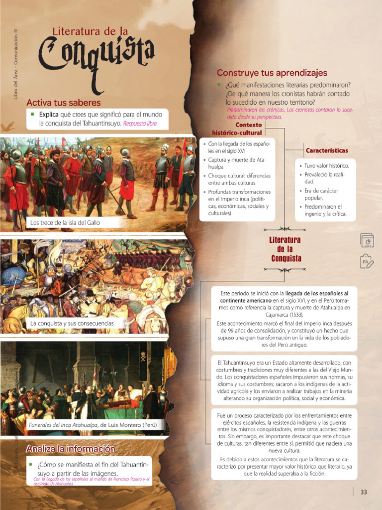 Literatura de La Conquista | PDF | Imperio Inca | Perú