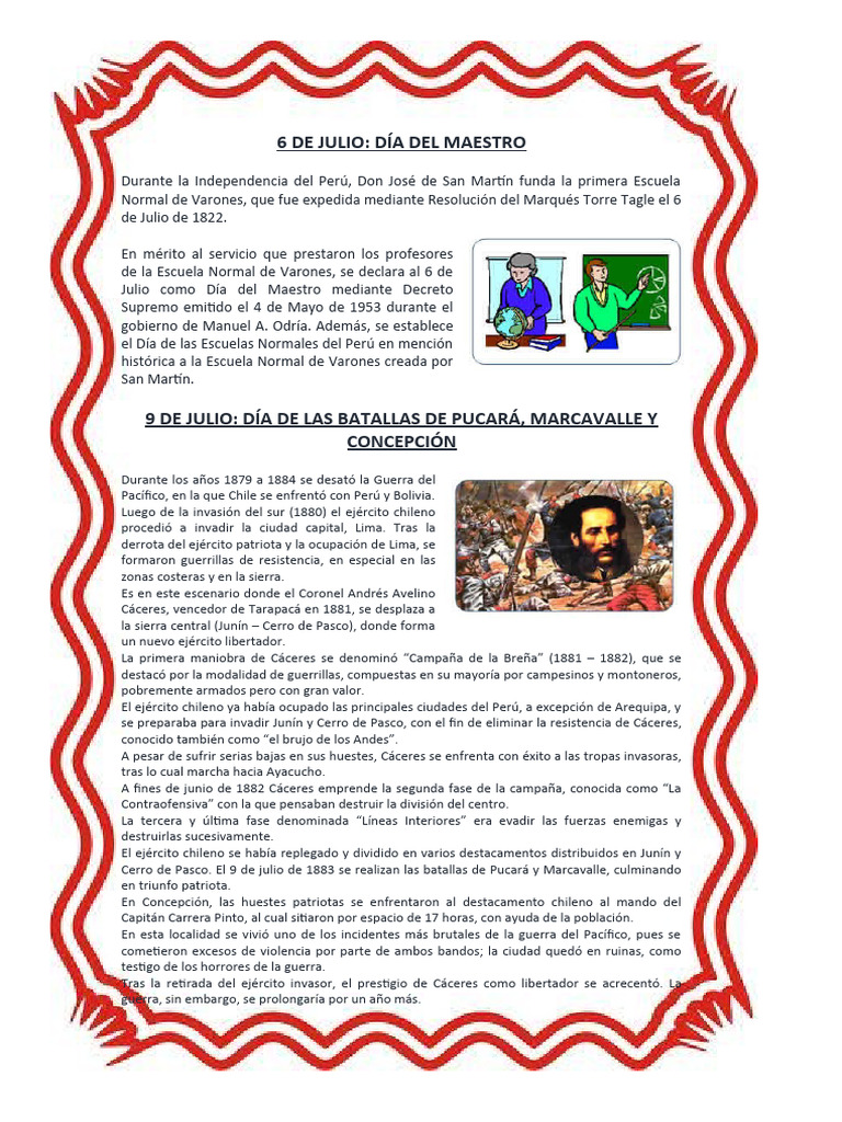 Periodico Mural Julio | PDF | América del Sur | Perú