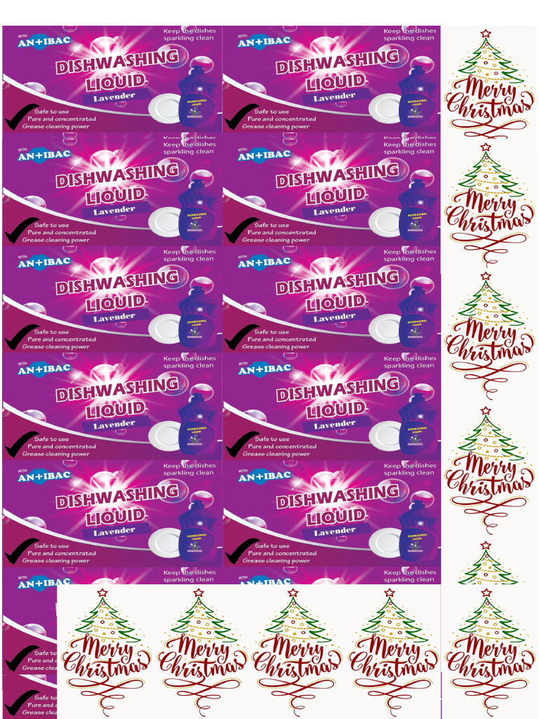 Dishwashing Labels | PDF