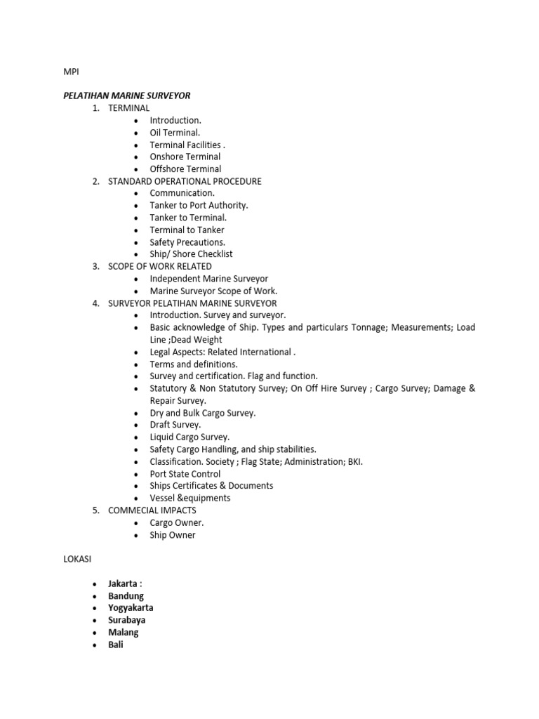 Marine Surveyor Training 2024 | PDF