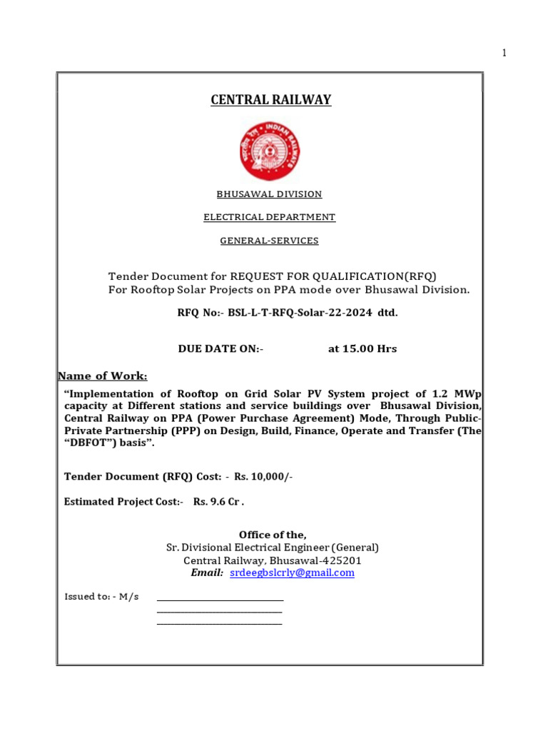 RFQ Solar | PDF | Request For Proposal | Audit