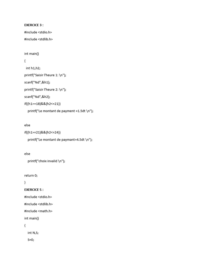 Ex 357 | PDF | Programmation informatique | Standards informatiques
