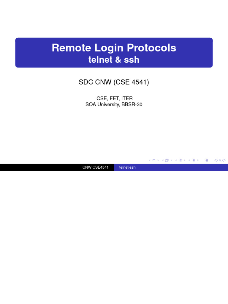 Telnet | PDF | Secure Shell | Communications Protocols