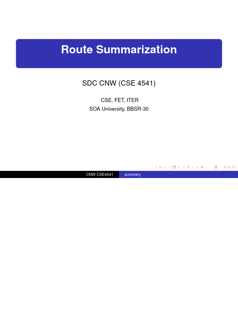 Understanding Route Summarization | PDF | Router (Computing) | Wide ...