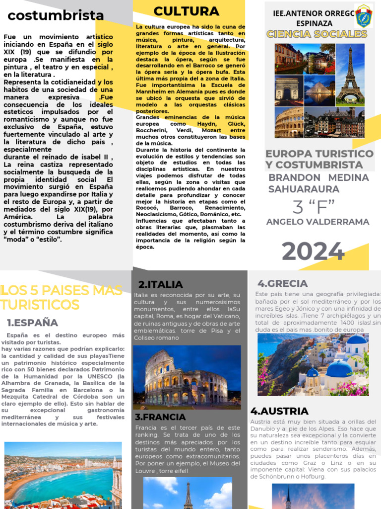 Folleto Brochure de Servicios Empresa Profesional Amarillo (Trípticos ...