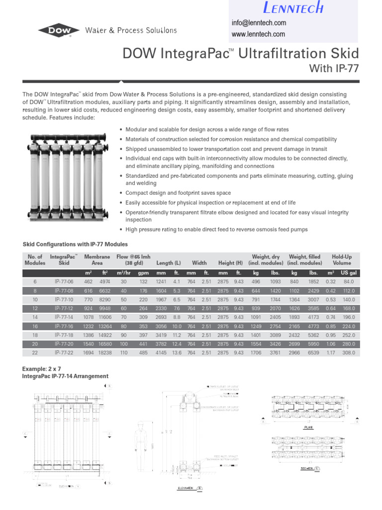 Dow UF IntegraPac IP 77 L | PDF | Industrial Processes | Chemical ...