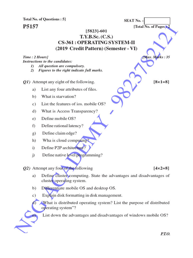 T.Y.B.Sc. Computer Science Exam Papers | PDF | Ajax (Programming) | Parsing