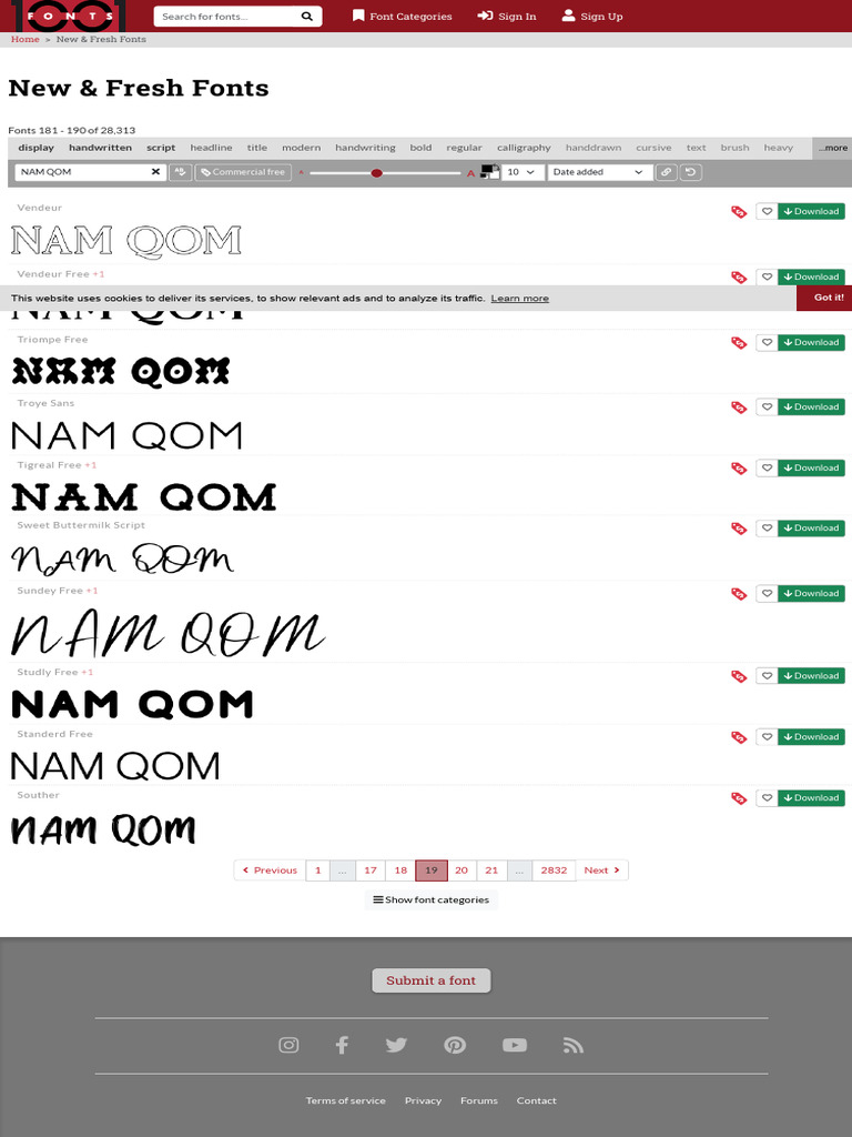 1001 Fonts Free Fonts Baby! | PDF | Printing | Encodings