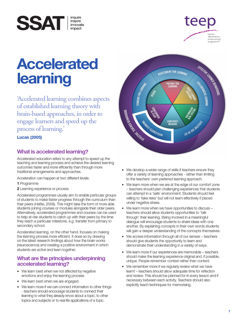 TEEP A4 6pp - Accelerated Learning | Download Free PDF | Learning ...