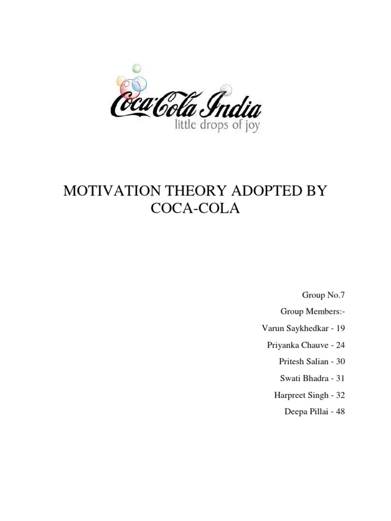Coca-Cola's Employee Motivation Strategies | PDF | Coca Cola | Motivation